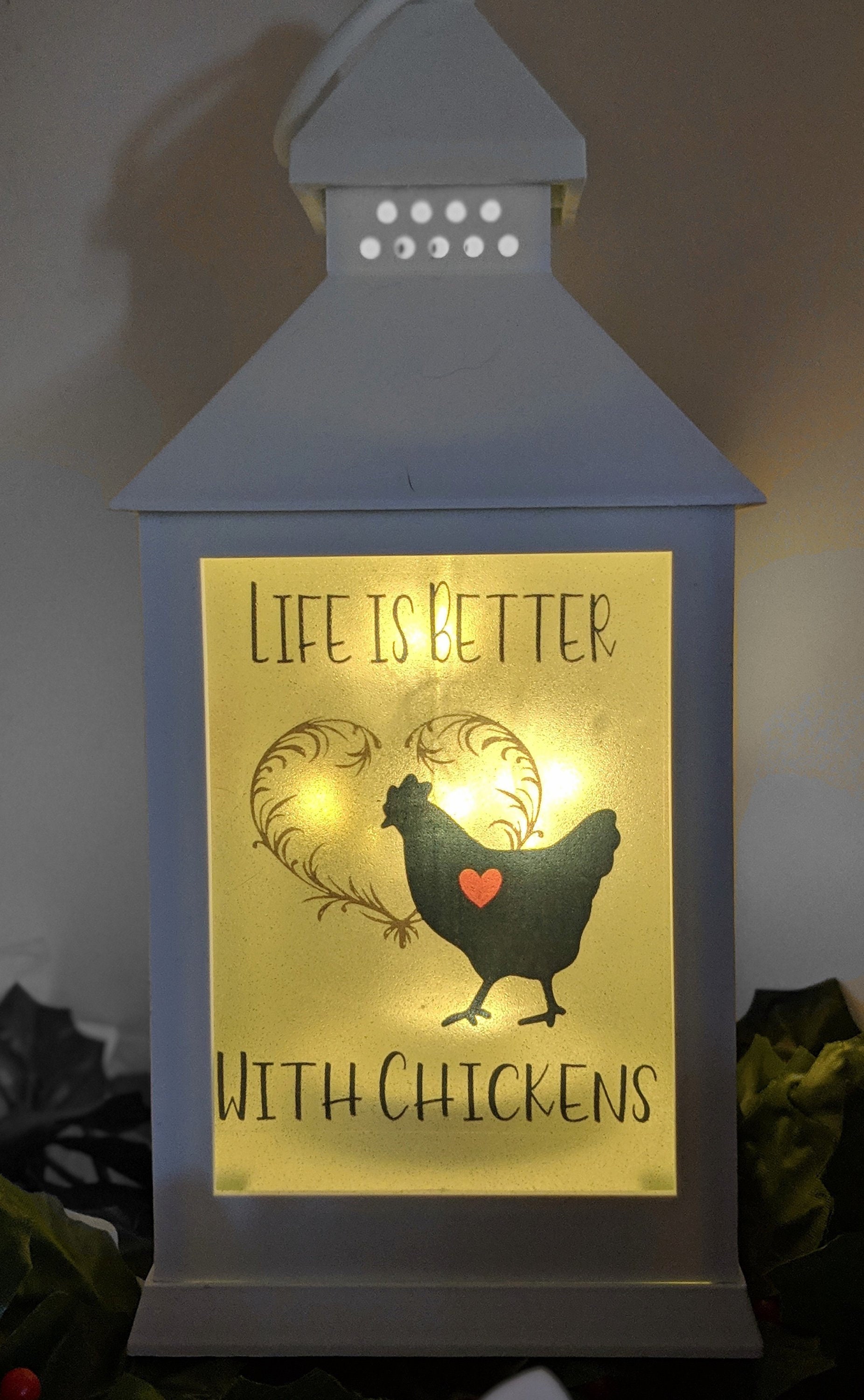 Chicken and Rooster LED Lantern - Etsy