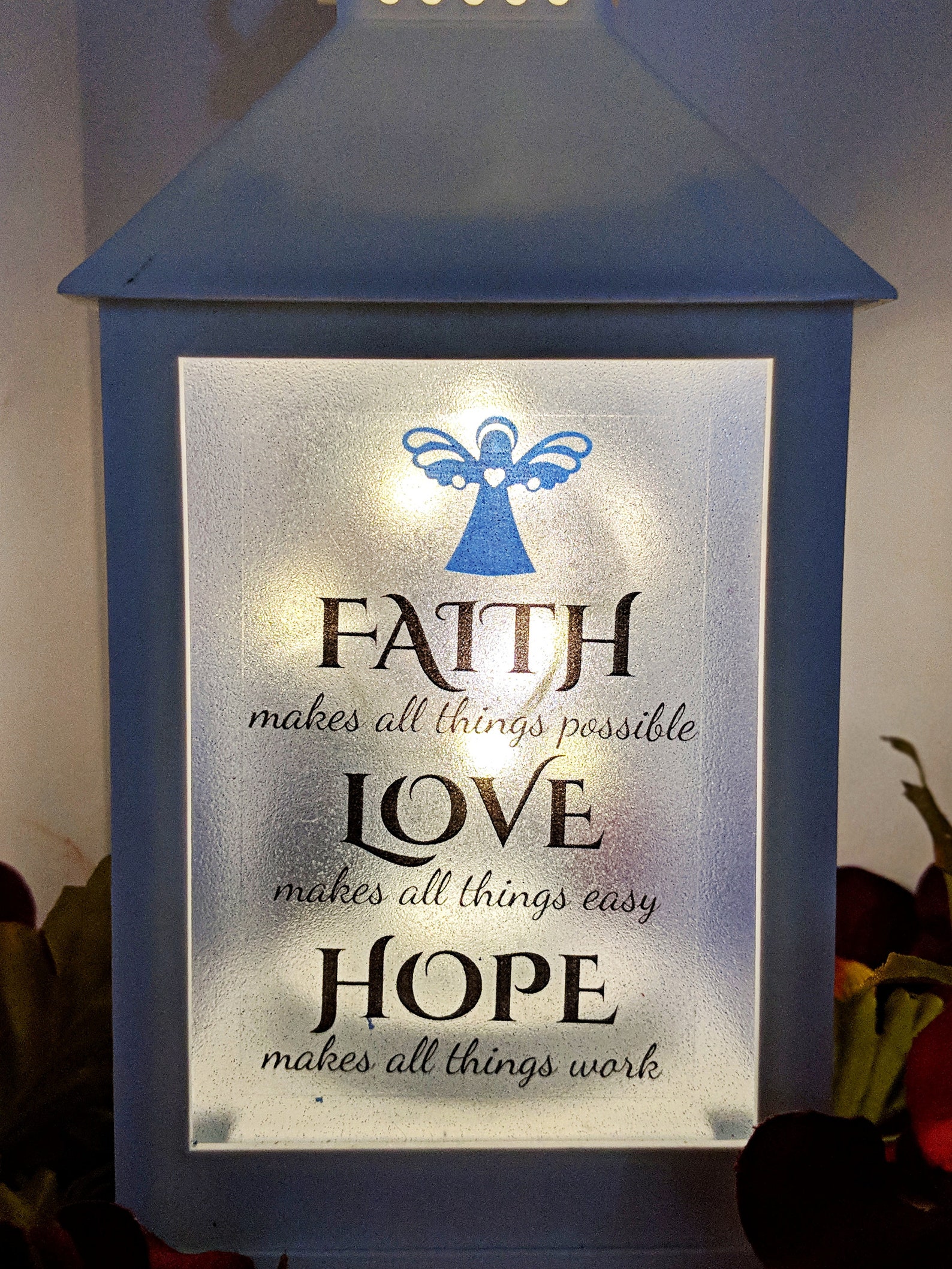 Love Hope Faith LED Lantern - Etsy