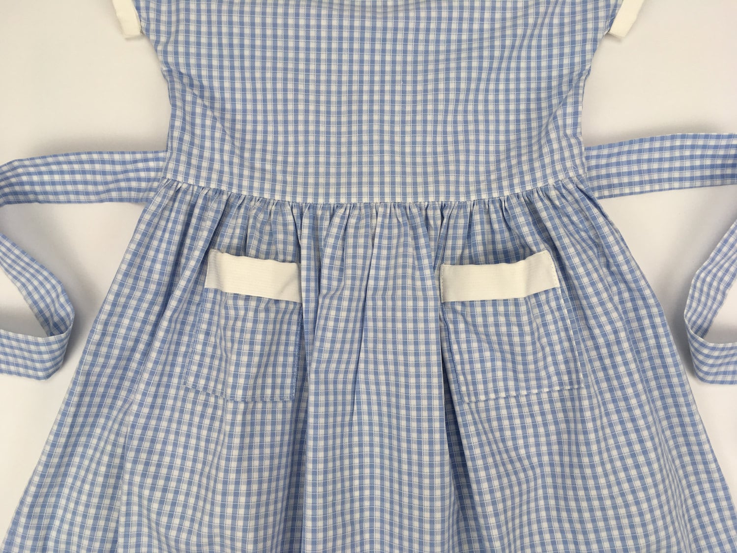 Classic French Blue Vichy Gingham Girls Dress Made in France - Etsy España