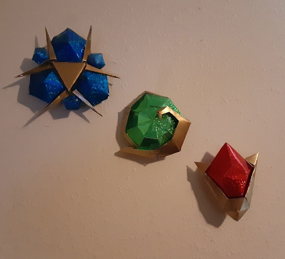 The Legend of Zelda: Ocarina of Time Papercraft Spiritual Stones - Etsy