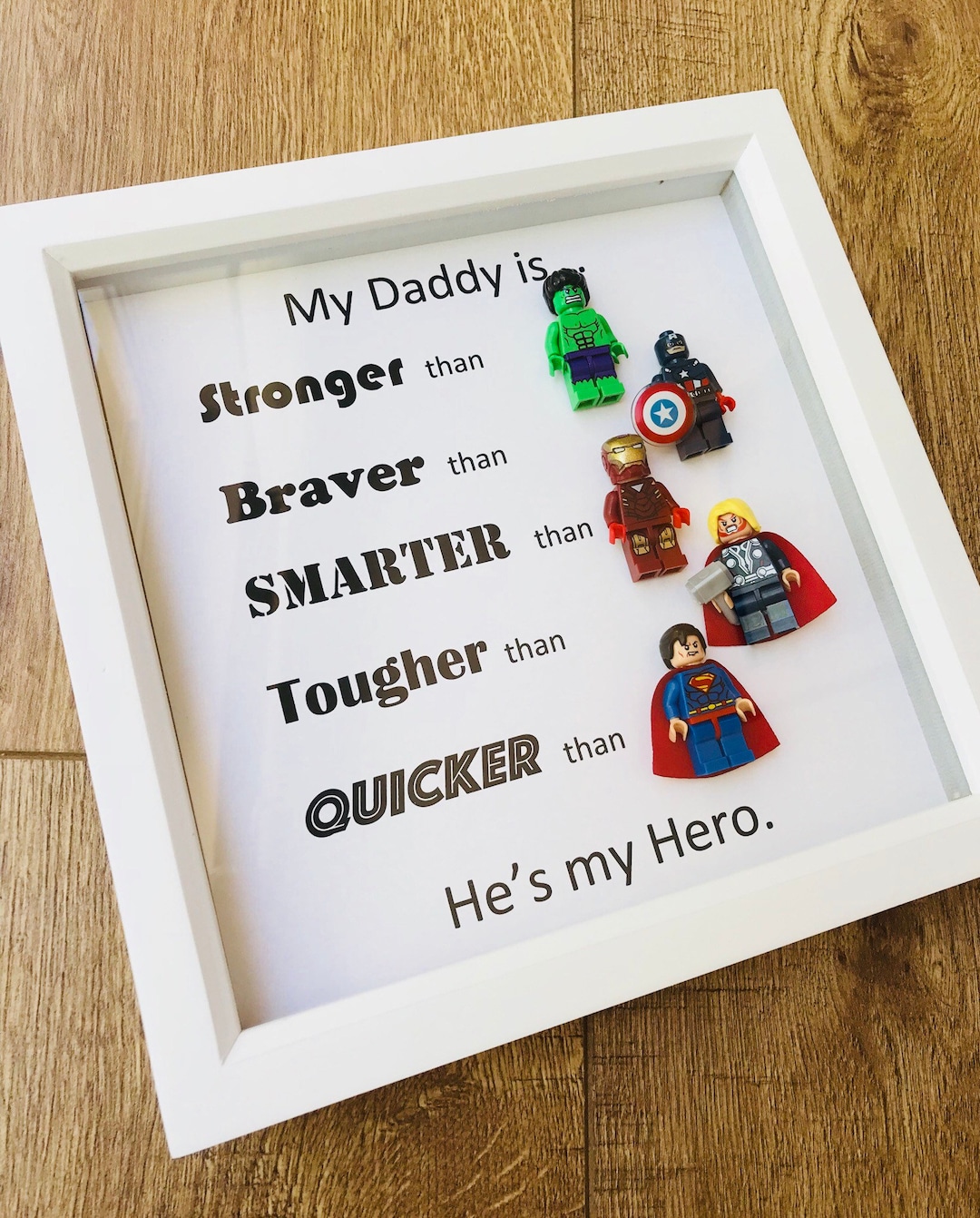 Superhero Mini Figure Box Frame, Father's Day Gift, My Hero Gift - Etsy UK