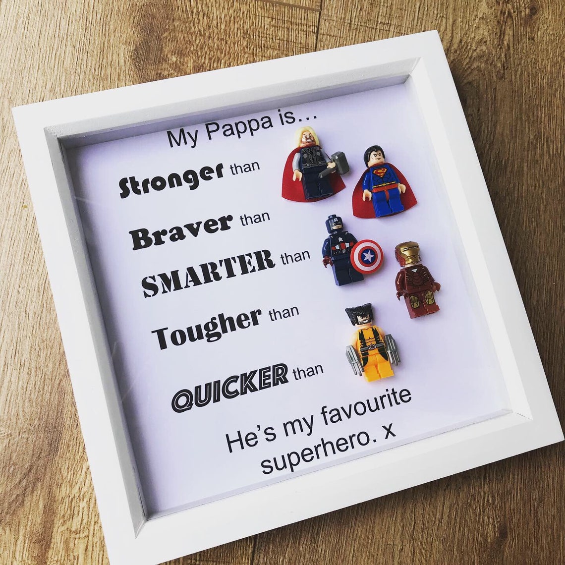 Superhero Mini Figure Box Frame, Father's Day Gift, My Hero Gift - Etsy