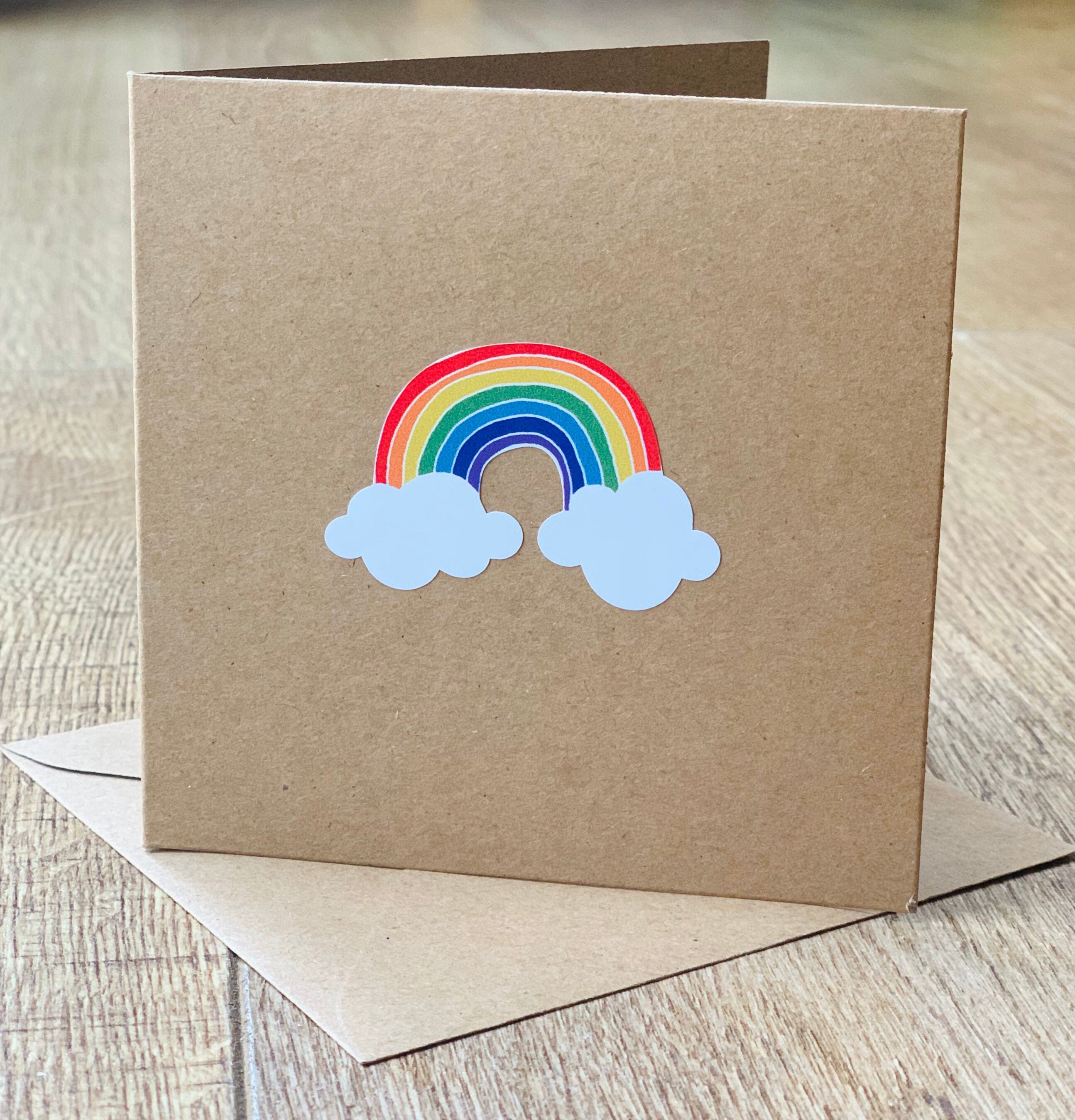 Pack of 5 Rainbow Cards Handmade Cards - Etsy UK