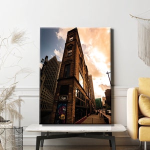 Detroit Reid Building Canvas or Acrylic Art | Flat Iron Building ...