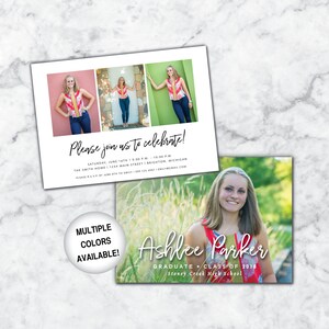 Graduation Party Invitation With Pictures | Graduation Invitation ...