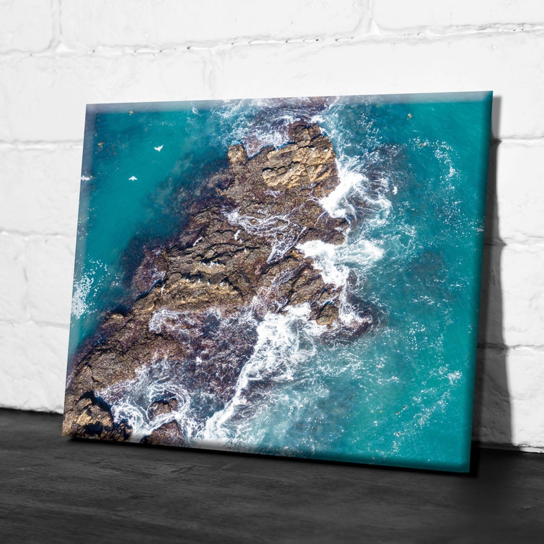 Aerial View of Ocean Canvas | Atlantic Ocean Wall Canvas, East Coast ...