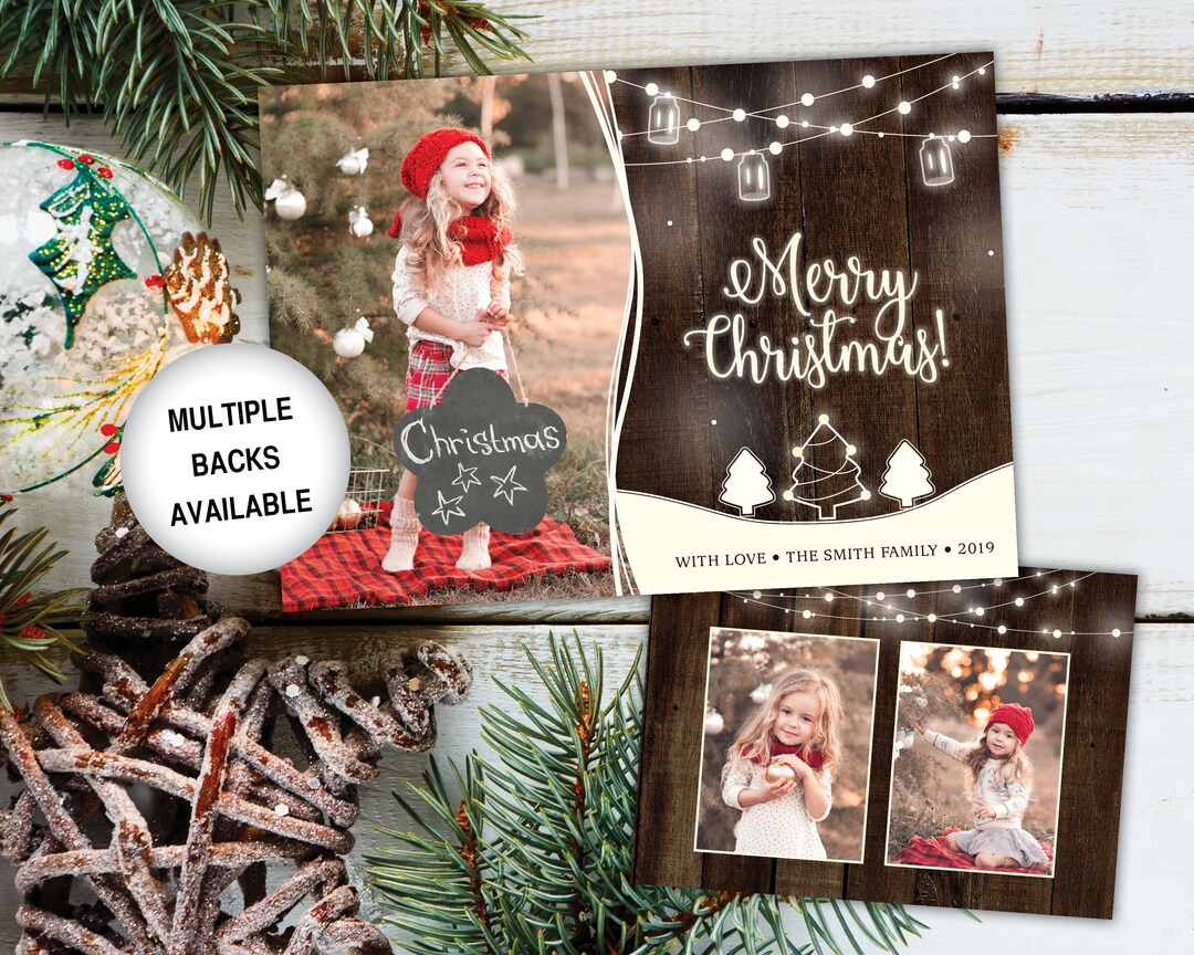 Rustic Christmas Card With Photos Christmas Card Photo Christmas Card ...