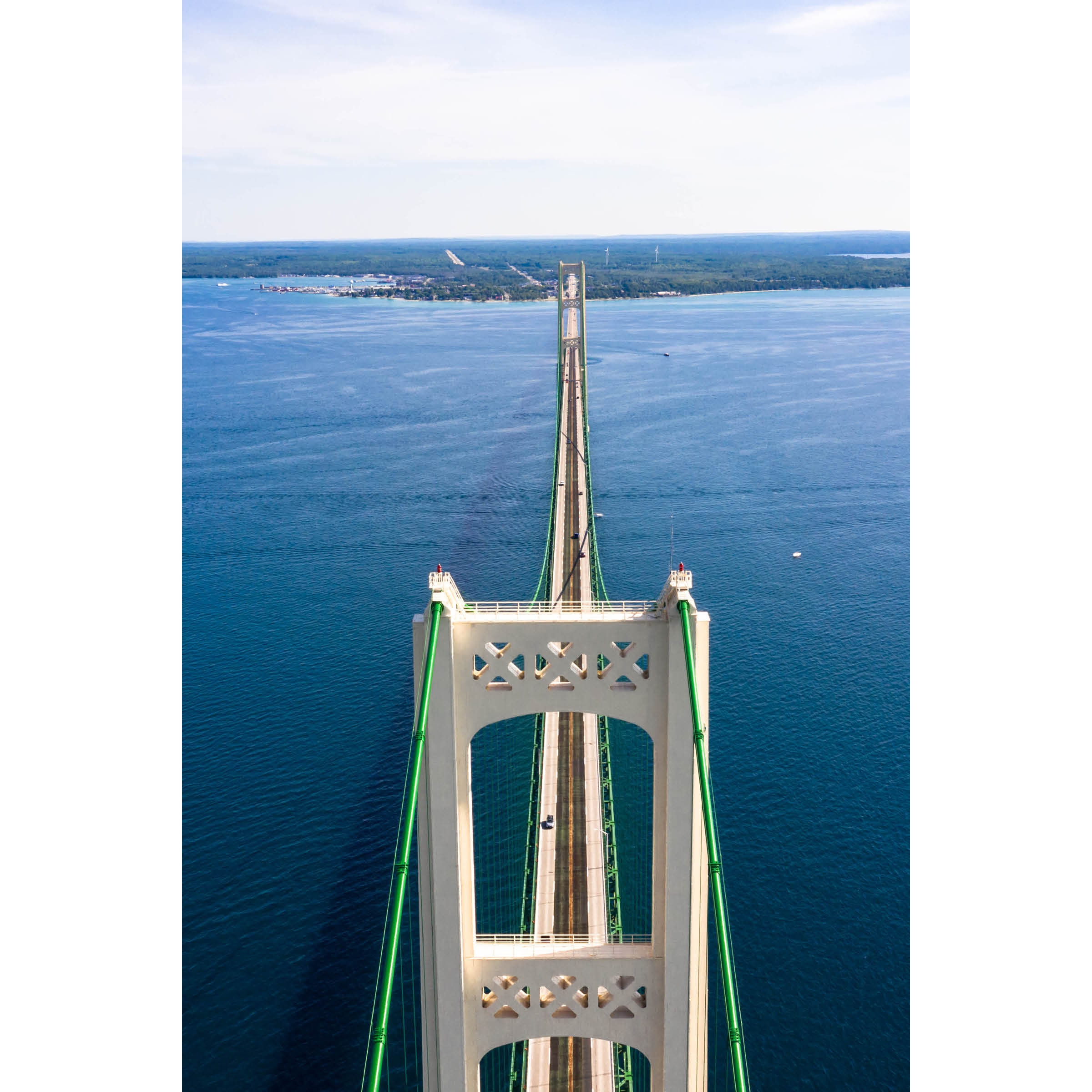 Mackinac Bridge Aerial View Vertical Print Mackinac Bridge | Etsy