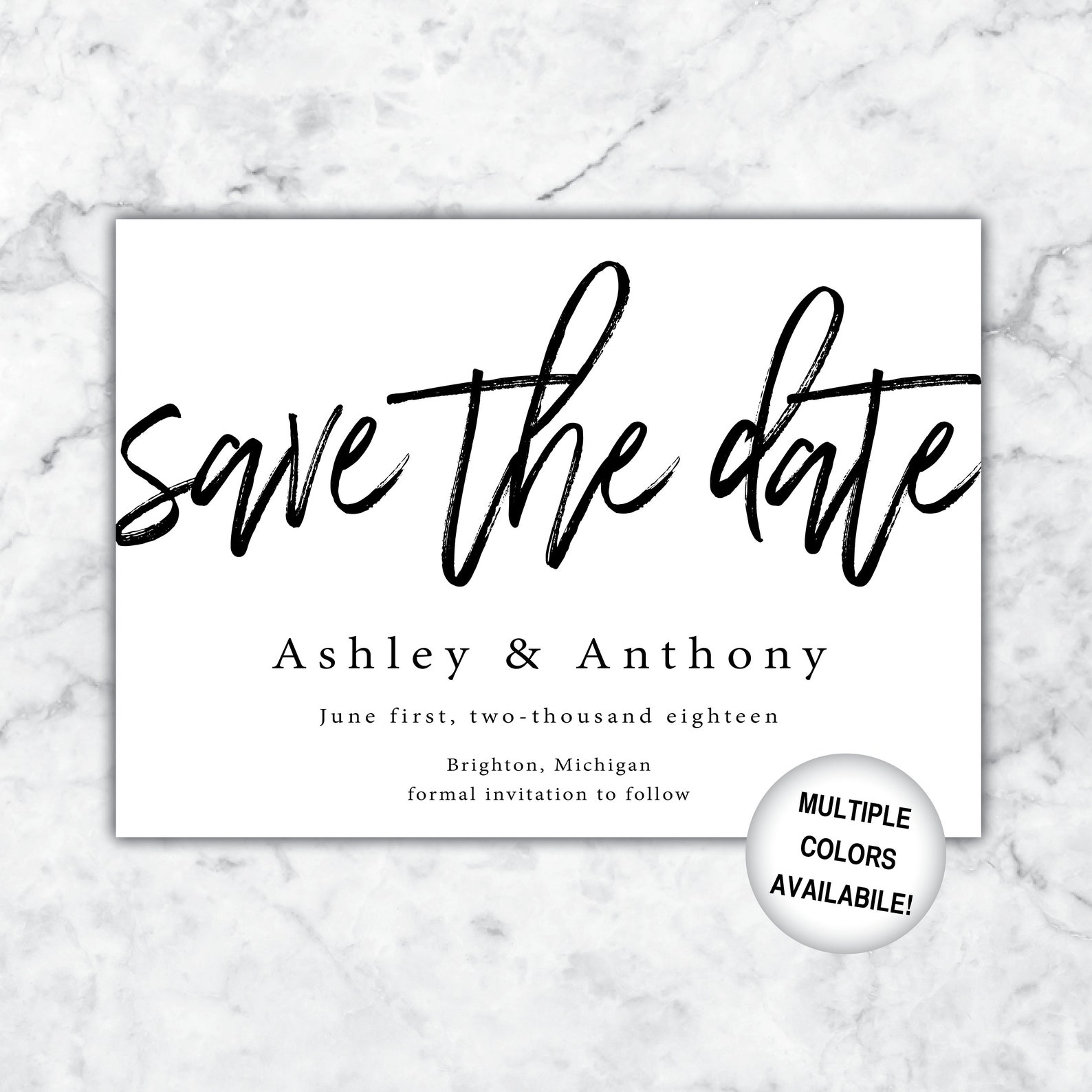 Save the Dates Teal Save the Date Without photo Printable | Etsy