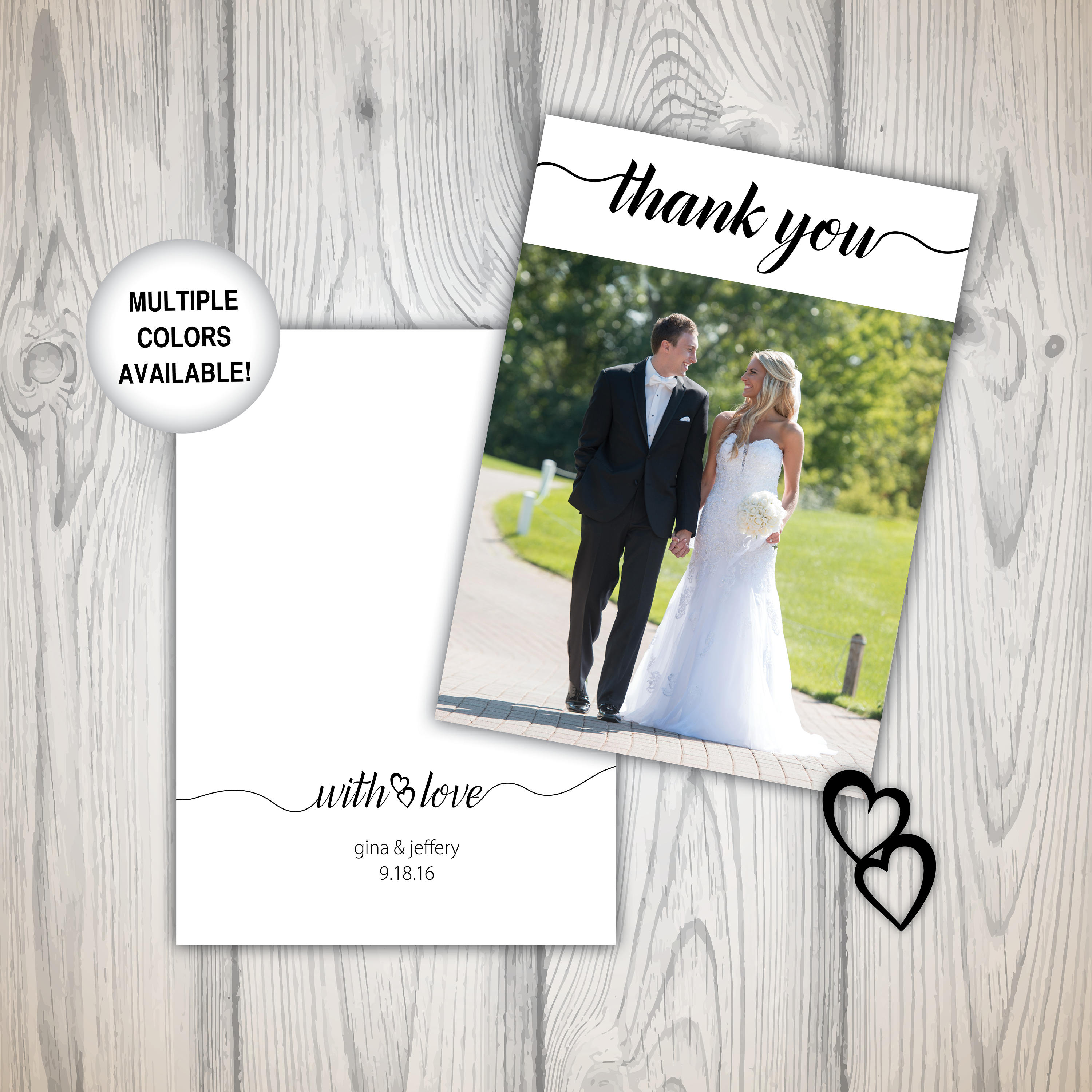 Wedding Thank You Card Thank You Postcard Wedding Thank | Etsy