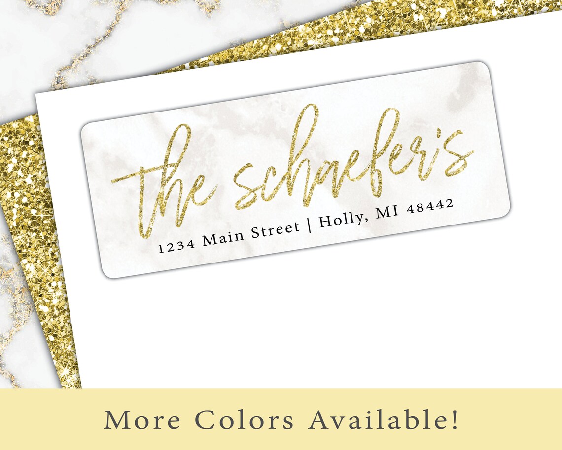 Gold Return Address Labels Simple Return Address Labels Gold | Etsy