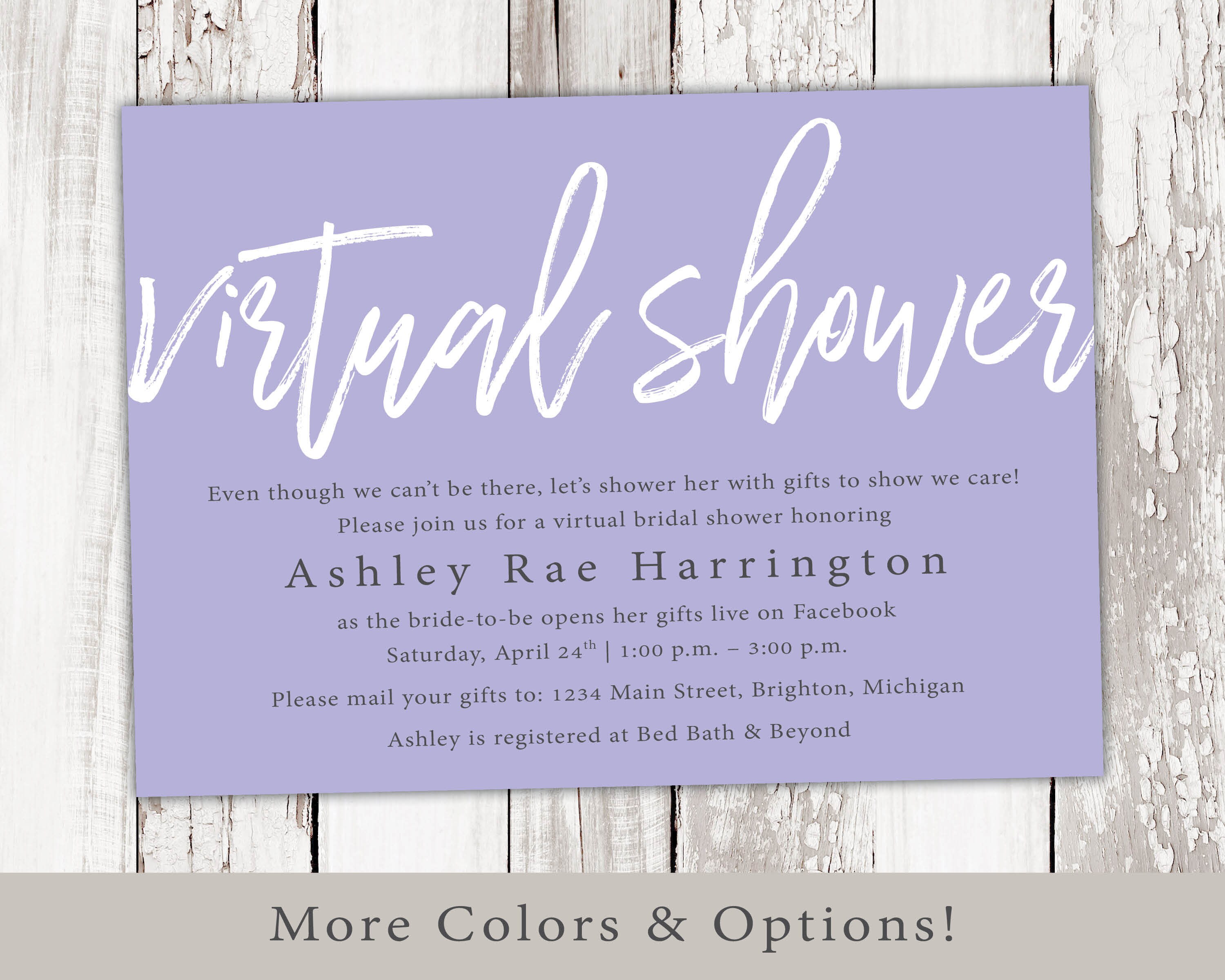 Virtual Bridal Shower Invitation Printable | Bridal Shower Virtual ...