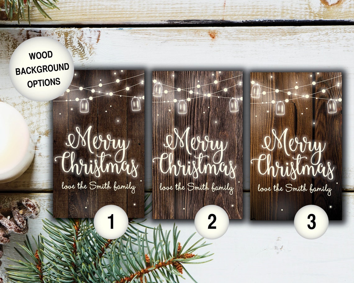 Rustic Christmas Card With Photos Christmas Card Photo - Etsy