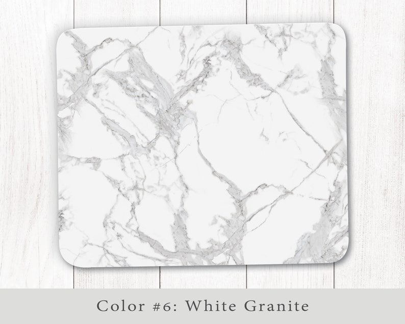 White Marble Mouse Pad | Marble Mouse Pad White and Gray Marble | Home ...