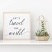 Let's Travel the World Sign, Printable Travel Quotes, Travel Wall Art ...
