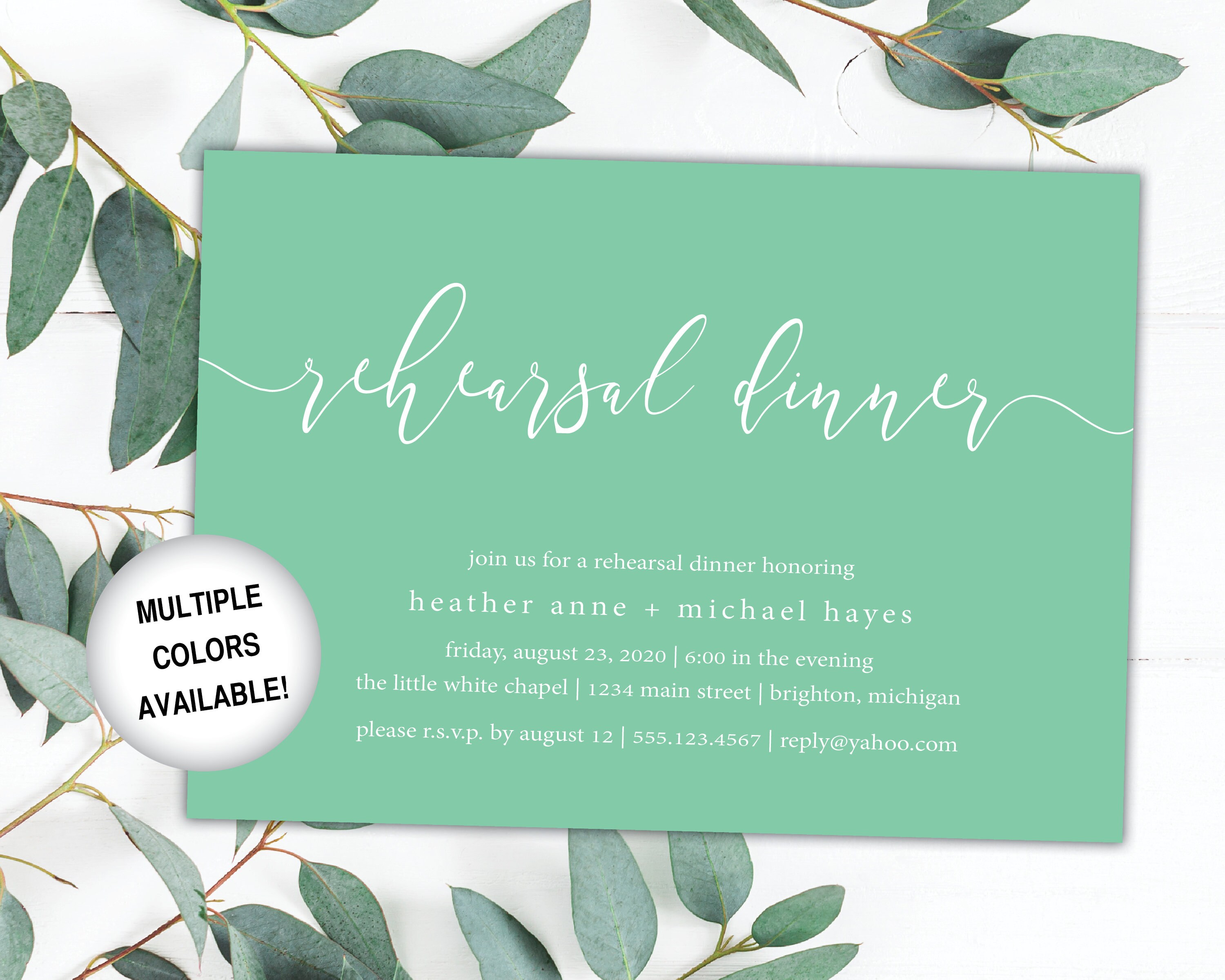Simple Rehearsal Dinner Invitations | Rehearsal Dinner Template ...