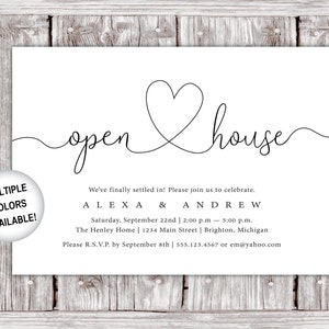 Open House Invitation Printable | Housewarming Party Invitation With ...