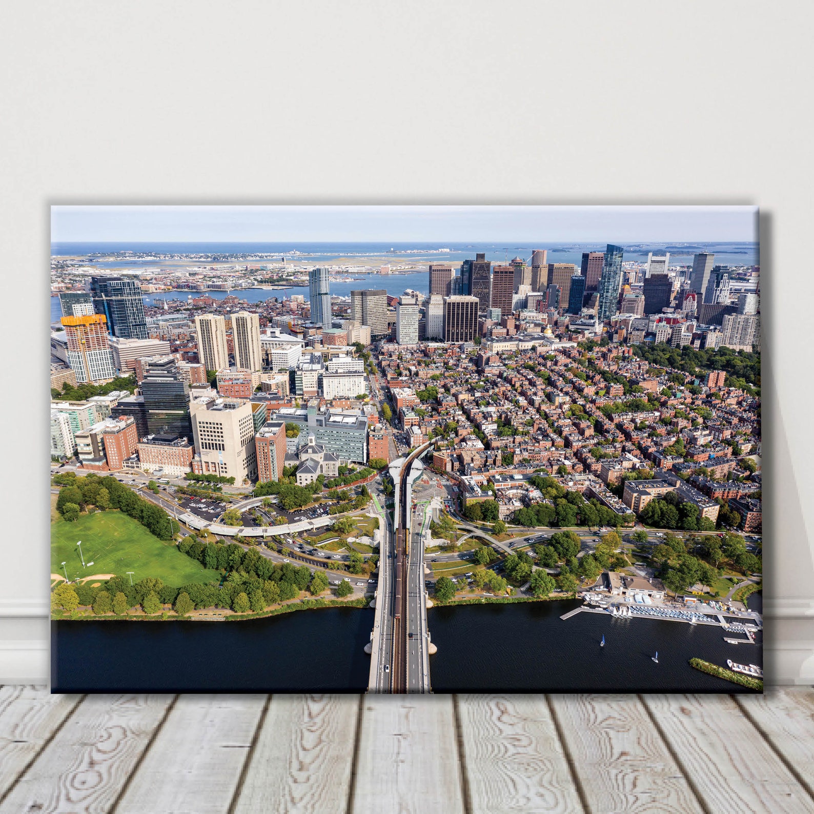 Boston Skyline Aerial Photo | Downtown Boston South End Photography ...