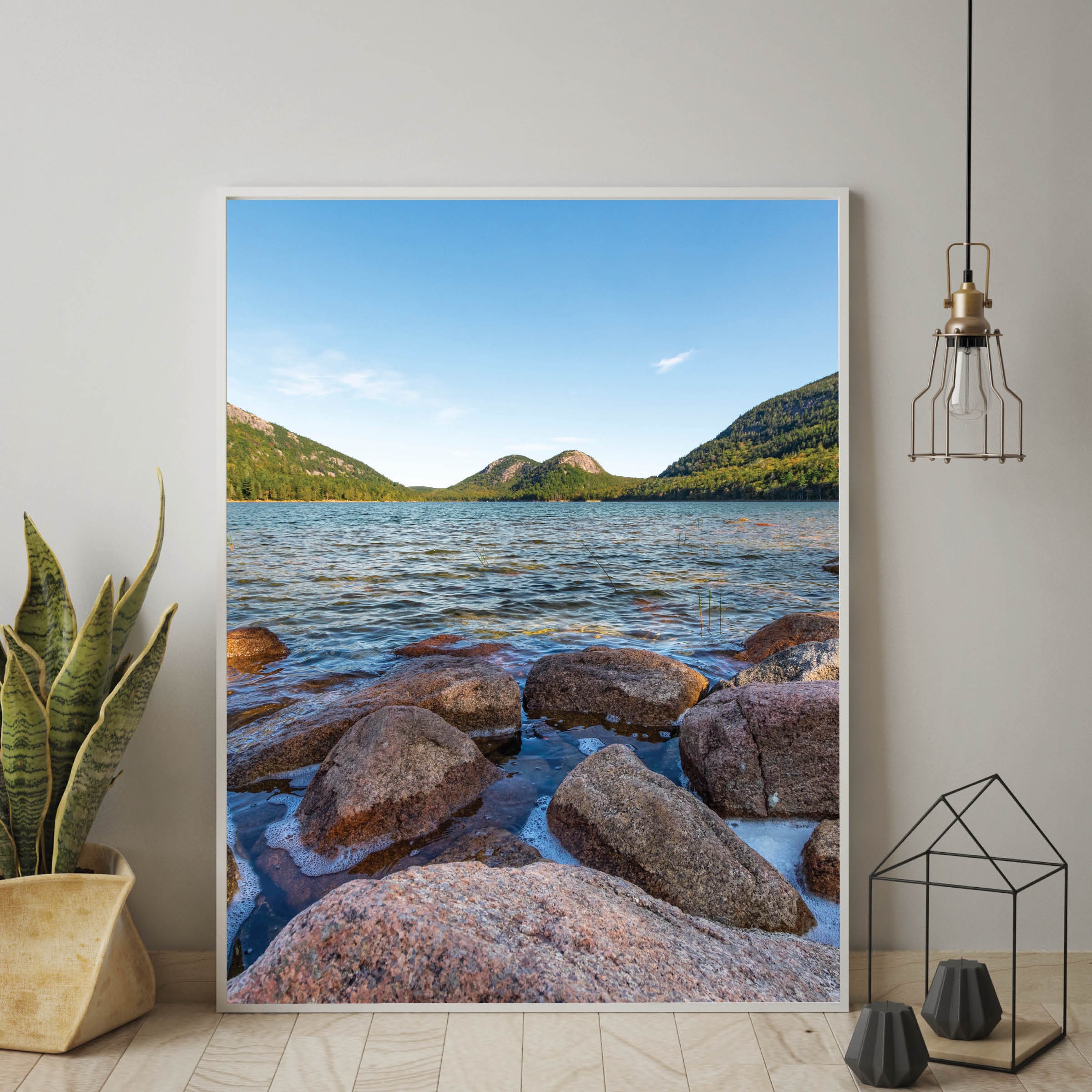 Jordan Pond Photograph Vertical Jordan Pond Acadia National | Etsy