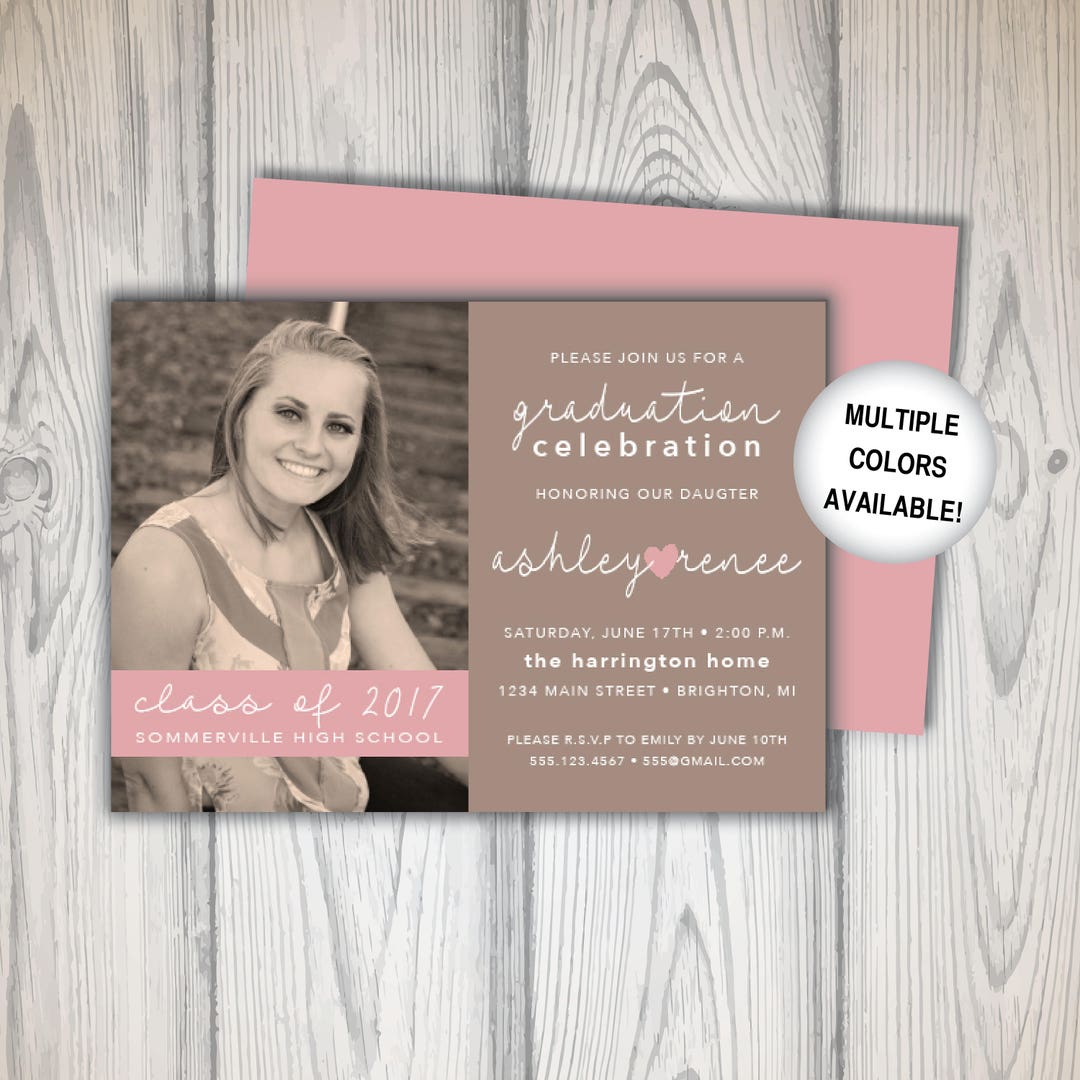 Rustic Graduation Party Invitation | Graduation Party Invitation ...