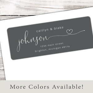 Return Address Labels With Heart | Simple Return Address Labels ...