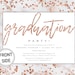 Rose Gold Graduation Party Invitation | Rose Gold Grad Party Invitation ...