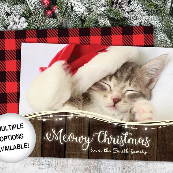 Cat Christmas Cards - Etsy