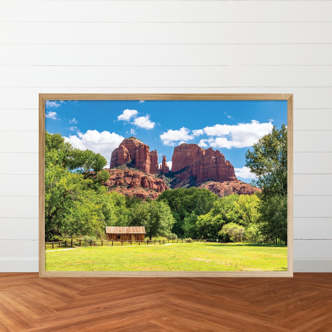 Cathedral Rock, Sedona Photography, Water Wheel and Barn at Cathedral ...