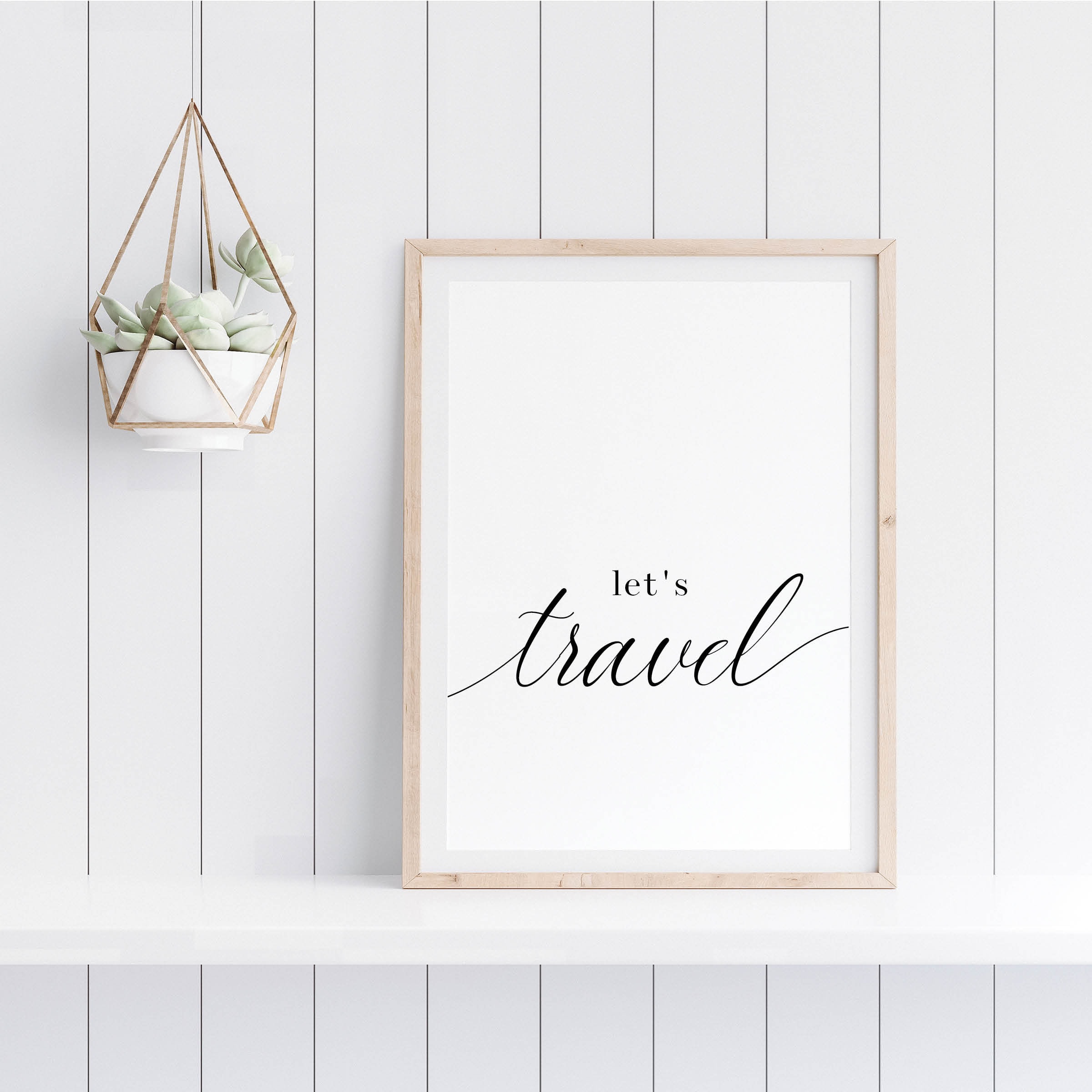 Printable Travel Quotes Let's Travel Sign Travel Wall | Etsy