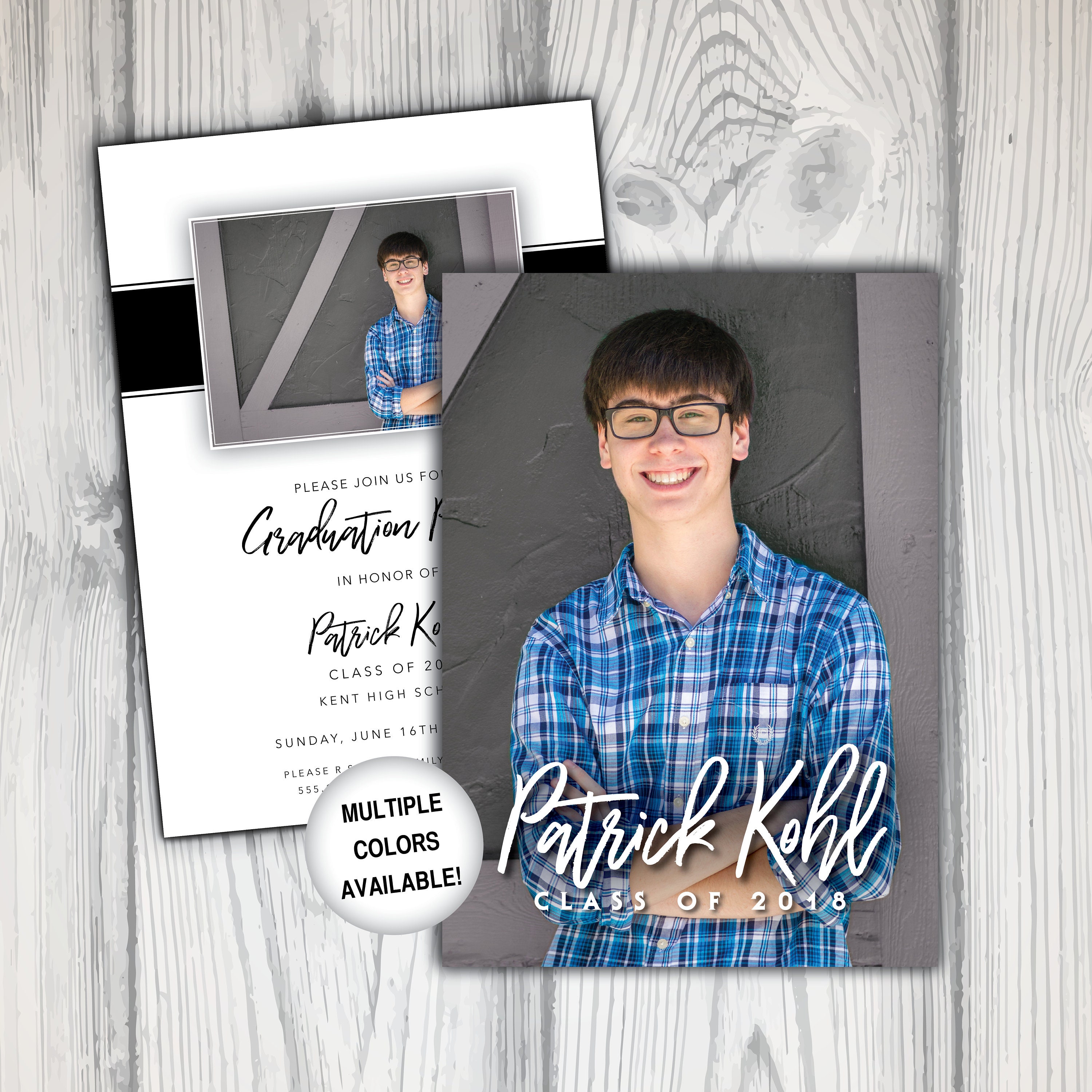 Graduation Party Invitation Boy With Photo Graduation Party - Etsy