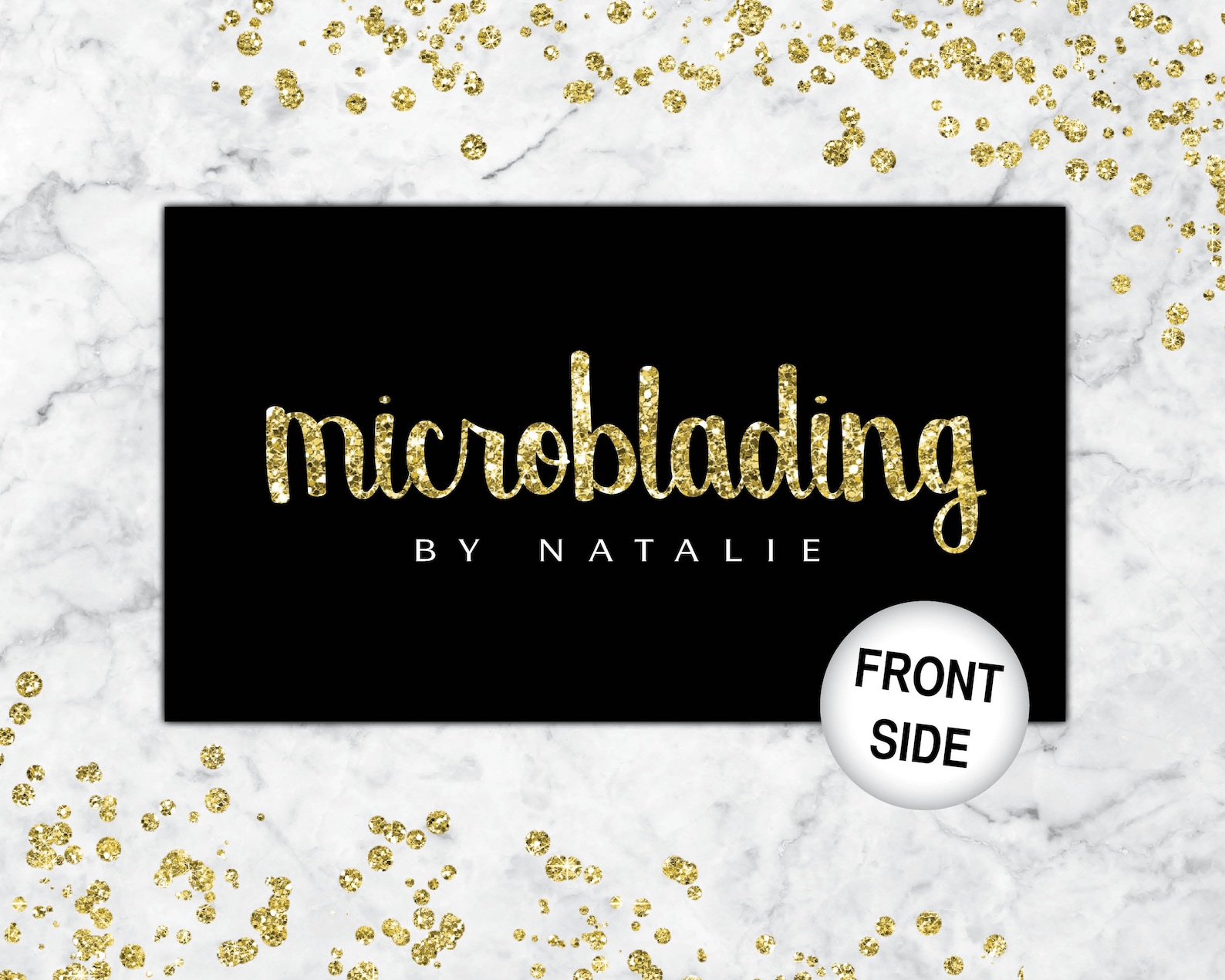 Microblading Business Cards | Makeup Artist Business Cards | Black and ...