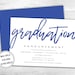 Blue Graduation Announcement Template Graduation Announcement Without ...