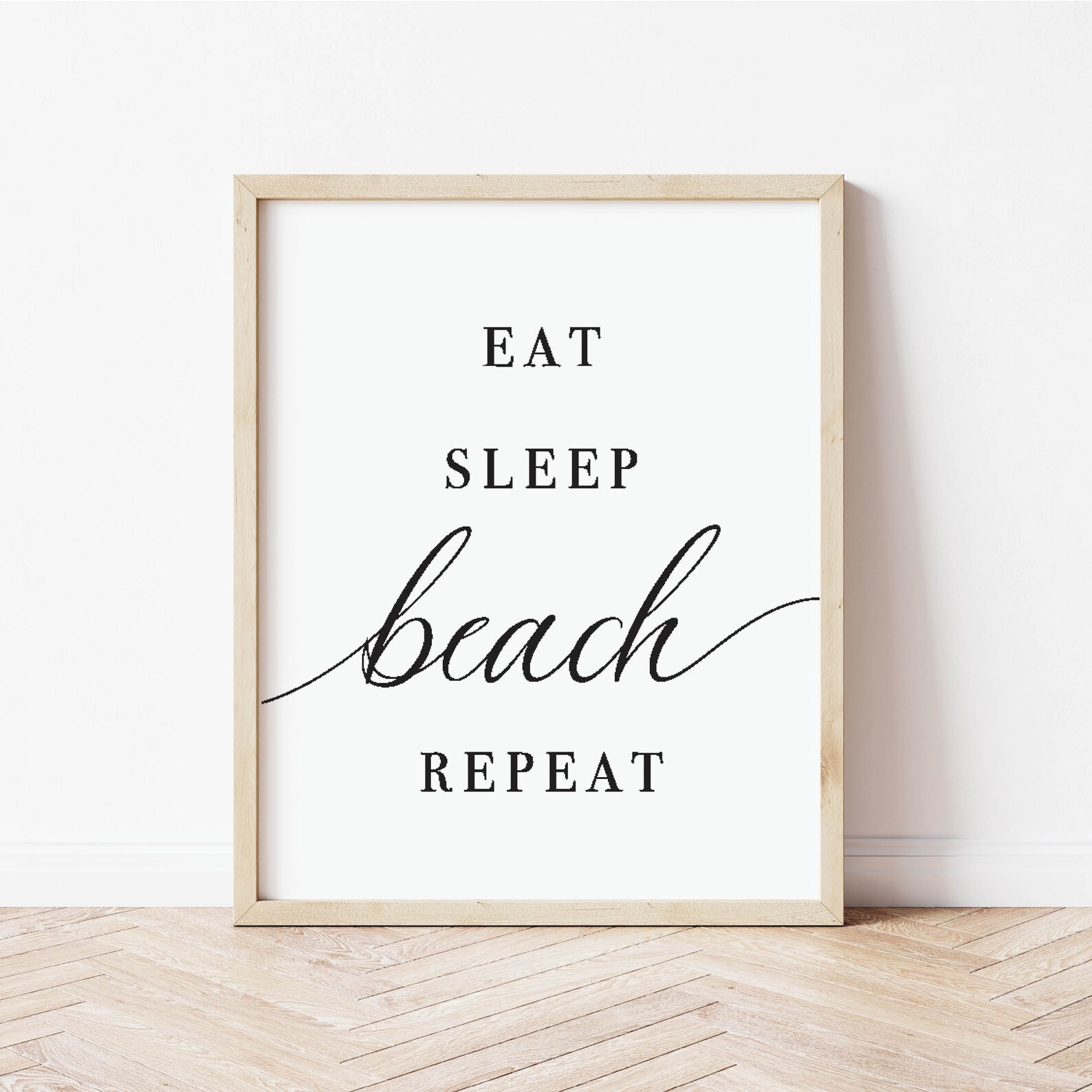 East Sleep Beach Repeat Sign | Printable Beach House Decor, Travel ...