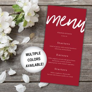 Blush Pink Wedding Menu Template | Wedding Menu Cards Printable Light ...