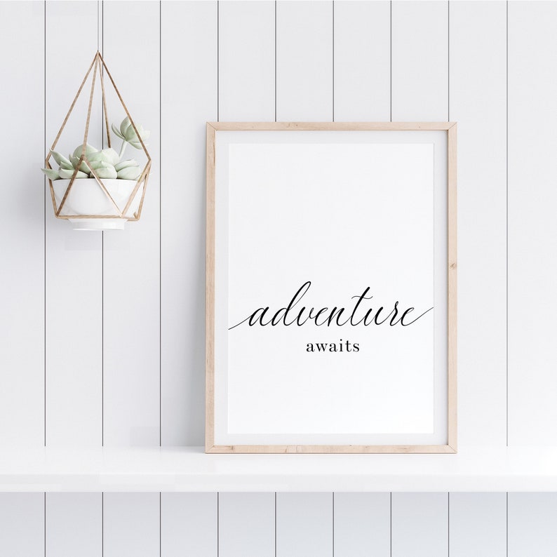 Adventure Awaits Printable Sign DIY Printable Travel Quotes - Etsy