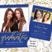 Twin Graduation Party Invitation Gold Gold Graduation Party - Etsy