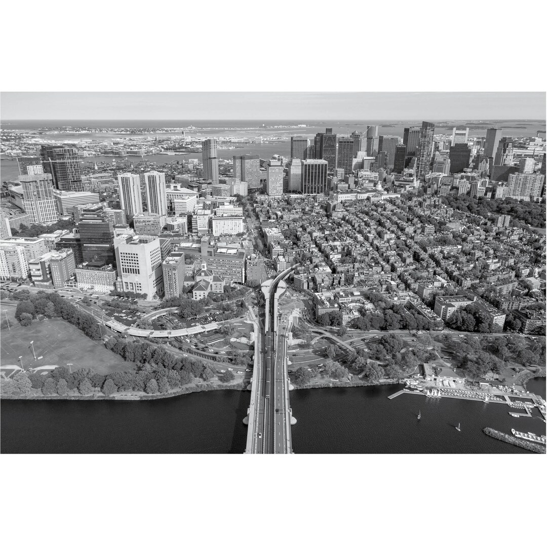 Boston Skyline Aerial Photo | Downtown Boston South End Photography ...