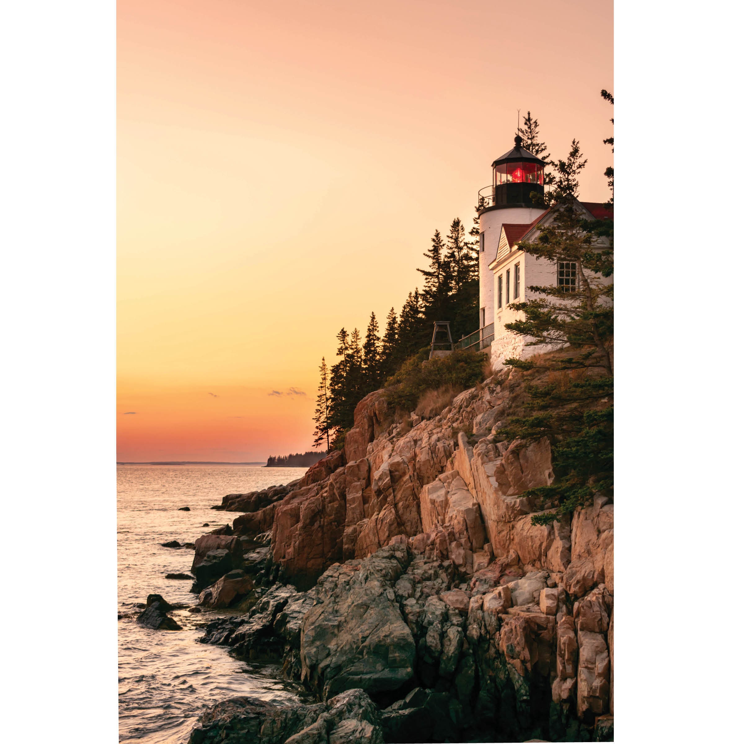 Acadia Bass Harbor Head Lighthouse Black and White Bass | Etsy