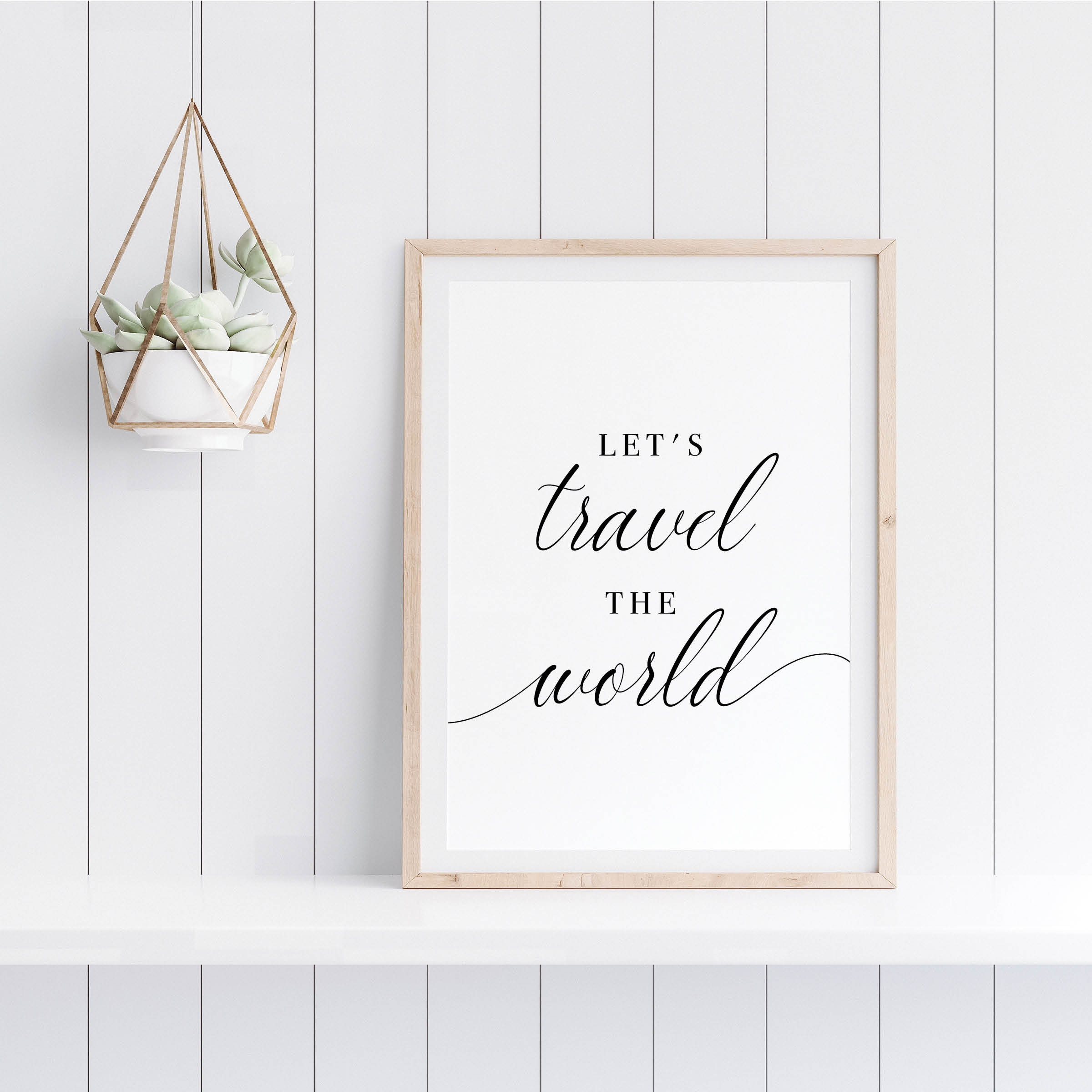 Let's Travel the World Sign Printable Travel Quotes - Etsy