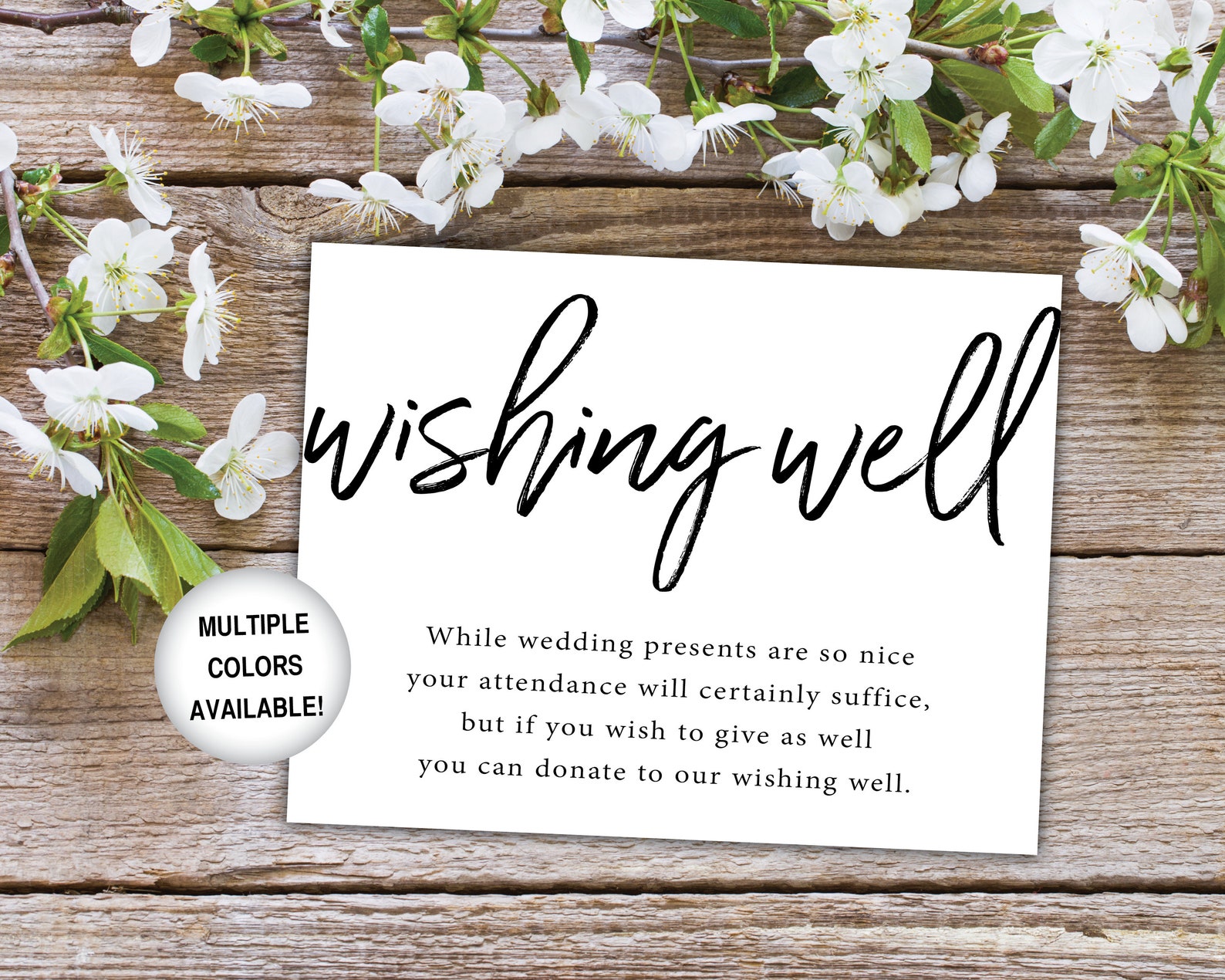 Wishing Well Card for Bridal Shower Bridal Shower Wishing | Etsy