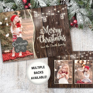 Rustic Christmas Card With Photo | Christmas Card Photo | Christmas ...
