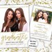 Twin Graduation Party Invitation Gold Gold Graduation Party - Etsy