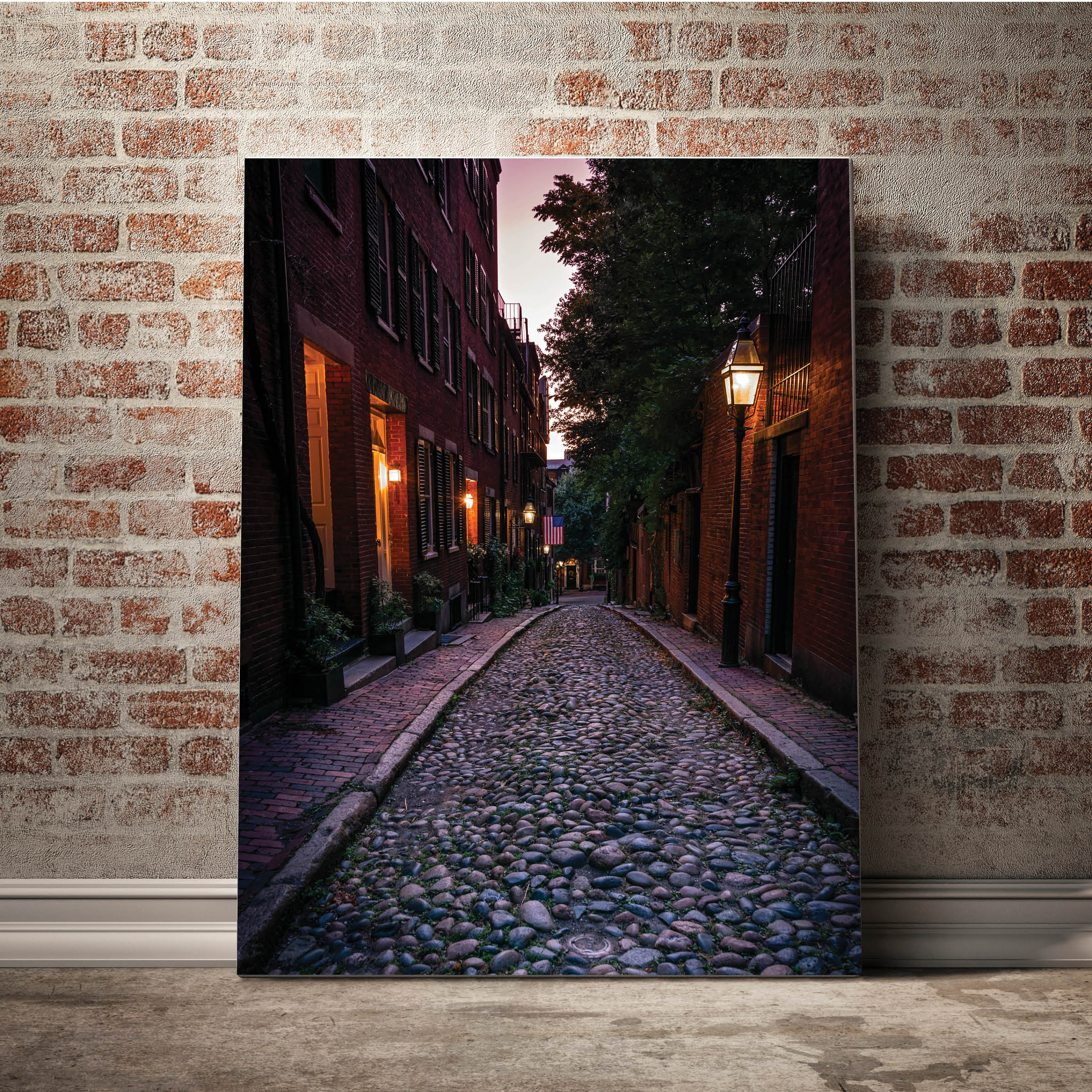 Boston Acorn Street Photo Downtown Boston Cobblestone Street - Etsy