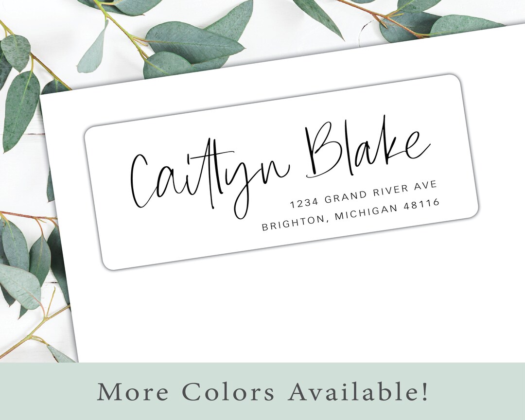 Return Address Label Sheets | Simple Return Address Labels ...