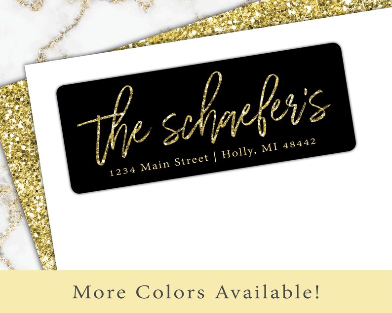 Gold Return Address Labels Simple Return Address Labels Gold - Etsy