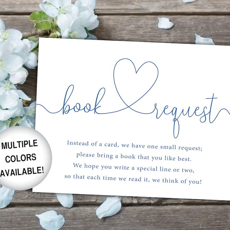 Book Request Card - Etsy
