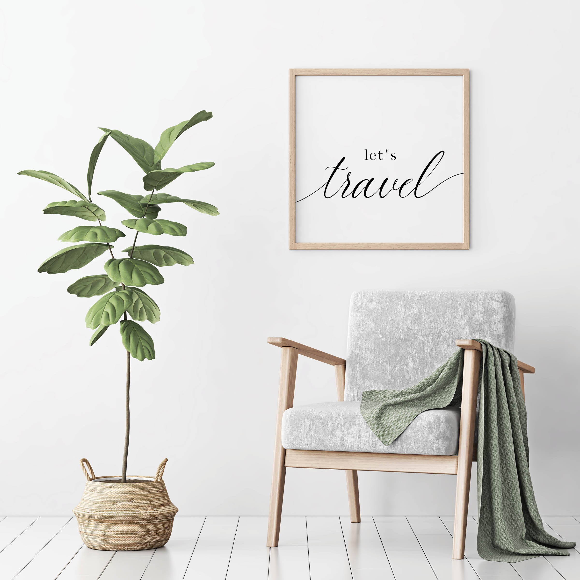 Printable Travel Quotes, Let's Travel Sign, Travel Wall Art Download ...