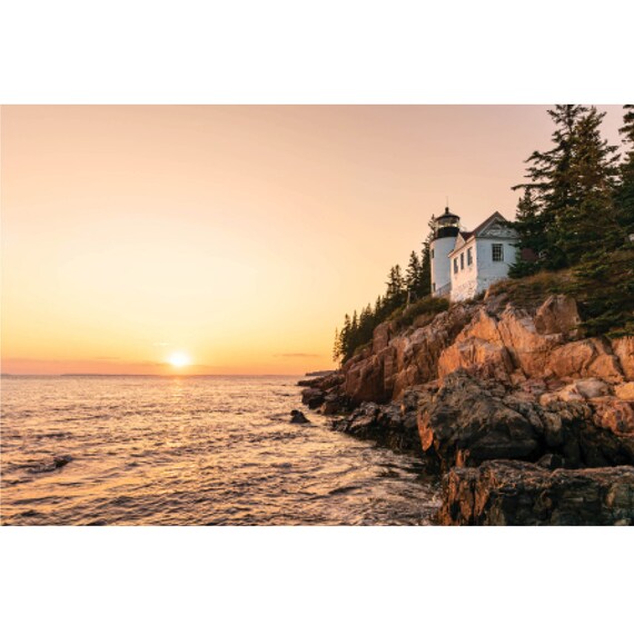 Acadia National Park Lighthouse Photo Bass Harbor Head | Etsy