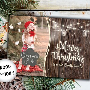 Rustic Christmas Card With Photo | Christmas Card Photo | Christmas ...