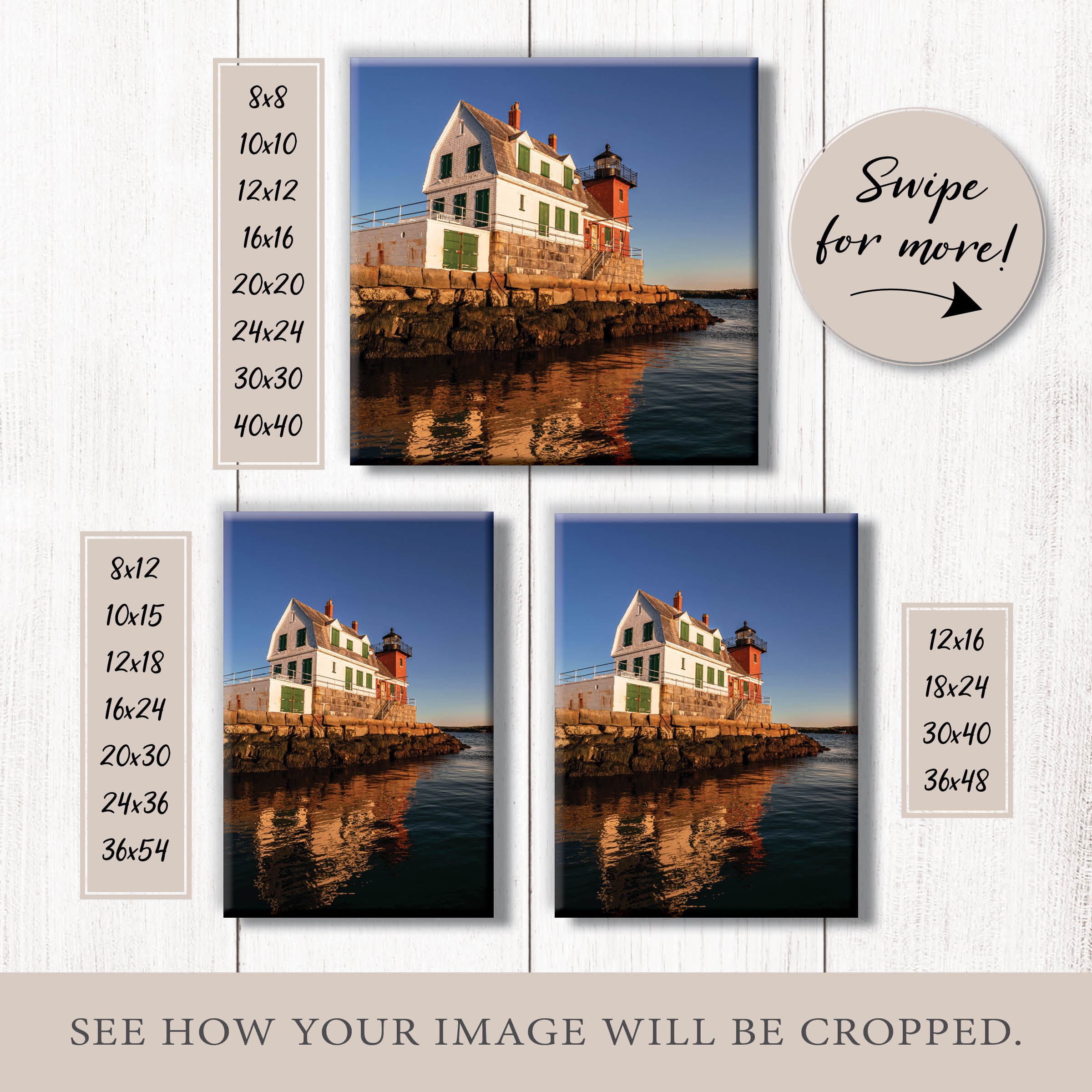 Rockland Breakwater Lighthouse Wall Canvas or Acrylic Maine | Rockland ...